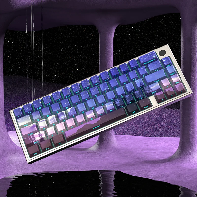 Dawn/deep Sea/interstellar/purple Fantasy Keycaps for 108 Mechanical ...