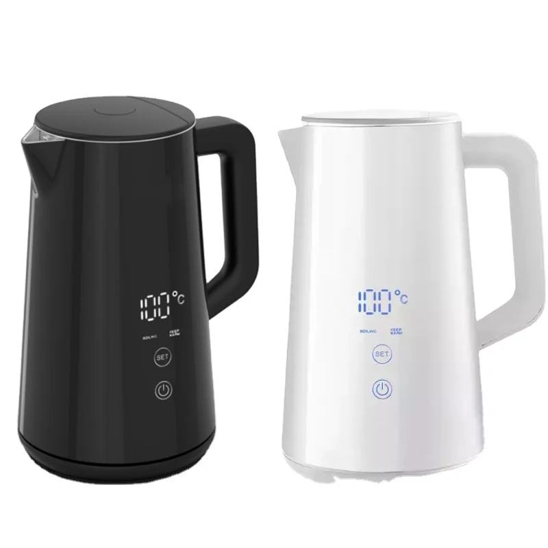 1.5l Led Digital Screen Stainless Steel Double Wall Water Kettle Smart ...