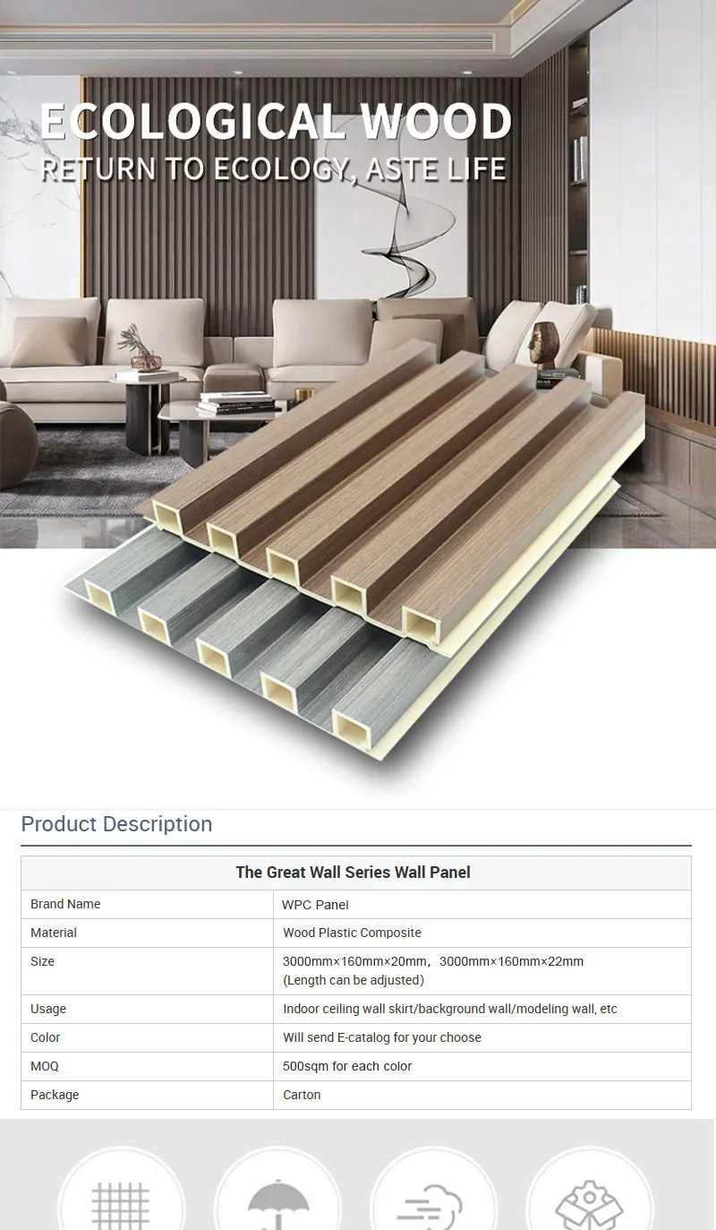 Decorative Wood Grain Pvc Wall Panel Wood Alternative Decoration Board ...