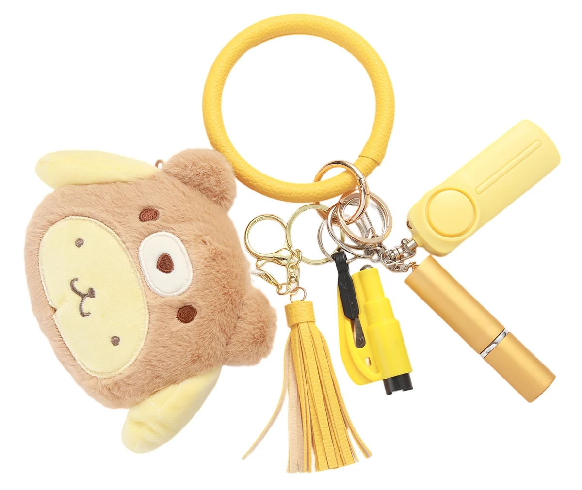 Custom Self Defense Bracelet Keychains Set Cute Plush Bag Spray ...