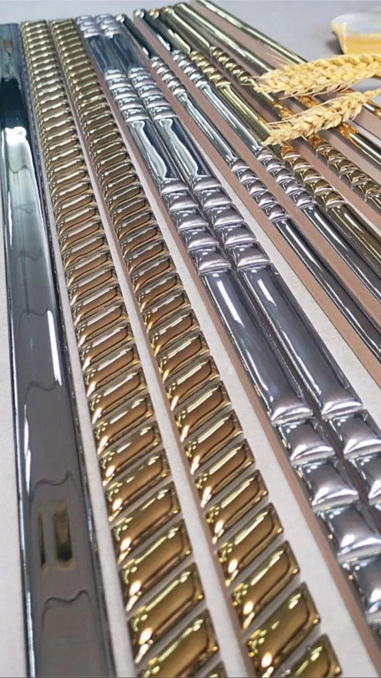 Guci Ceramic Trim Border Tile Decorative Wall Gold Silver Pencil Strip ...