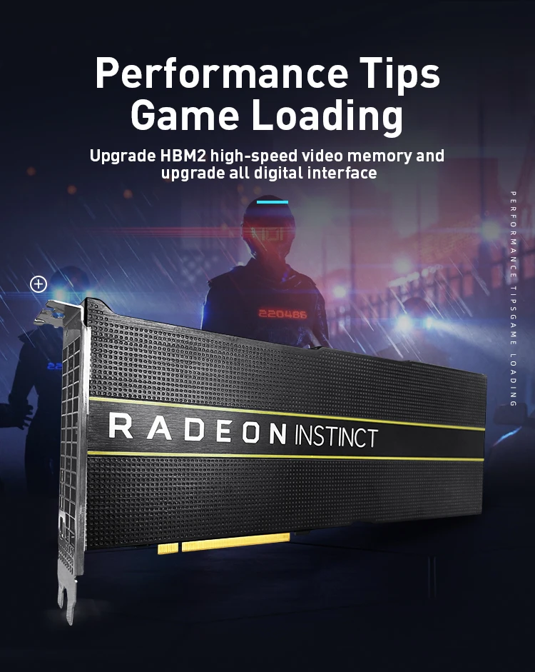 99% New Amd Radeon Vii 16gb Graphic Card 4096bit 8+8pin Interface Mi50 ...