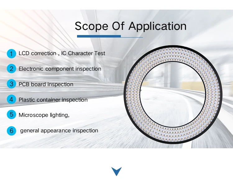 Low Angle 45 Degrees LED Machine Vision Ring Light - 100/55mm