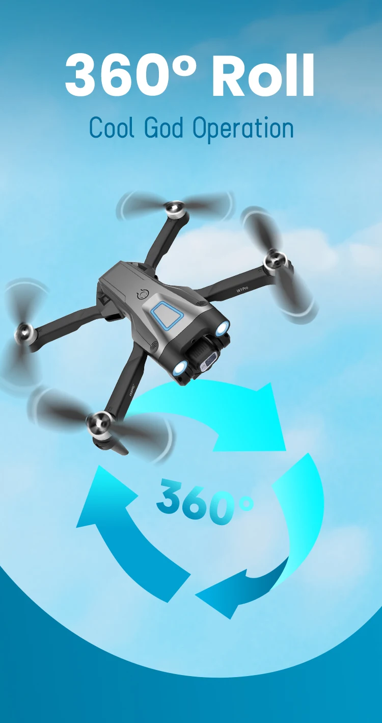 W1 Pro Smart Drone - 15mins Flight Time & Obstacle Avoidance