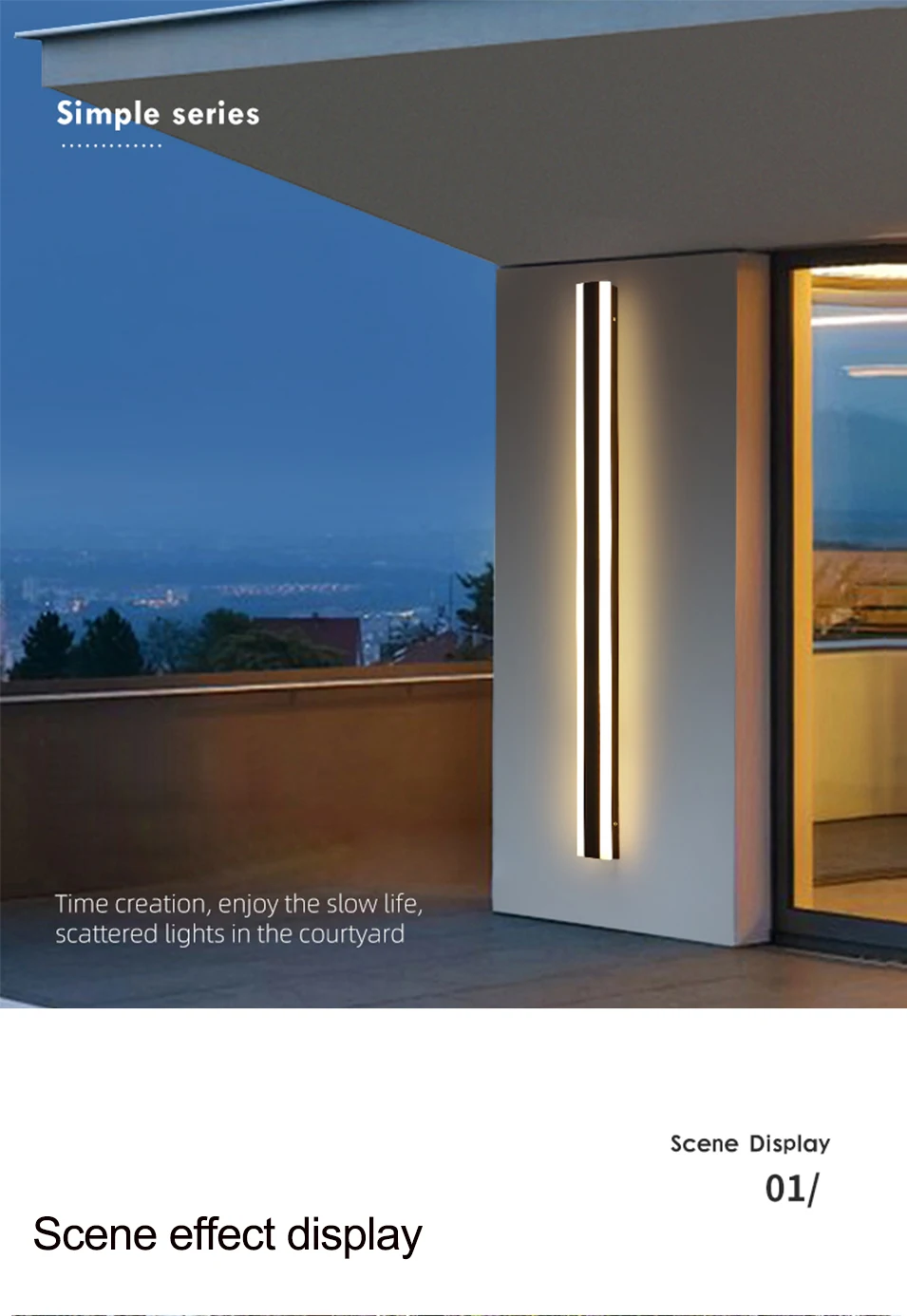 Durlite Exterior Led Linear Wall Light Tri Color Garden 30w 100cm ...