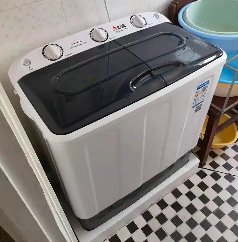 10kg Double Bucket Semi-automatic Washing Machine Stainless Steel ...