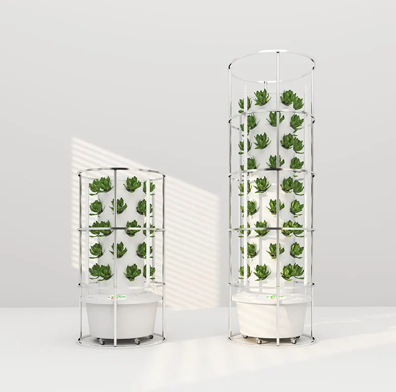 Vegetable Hydroponics Tower Vertical Tower Growing Wall Systems Column ...