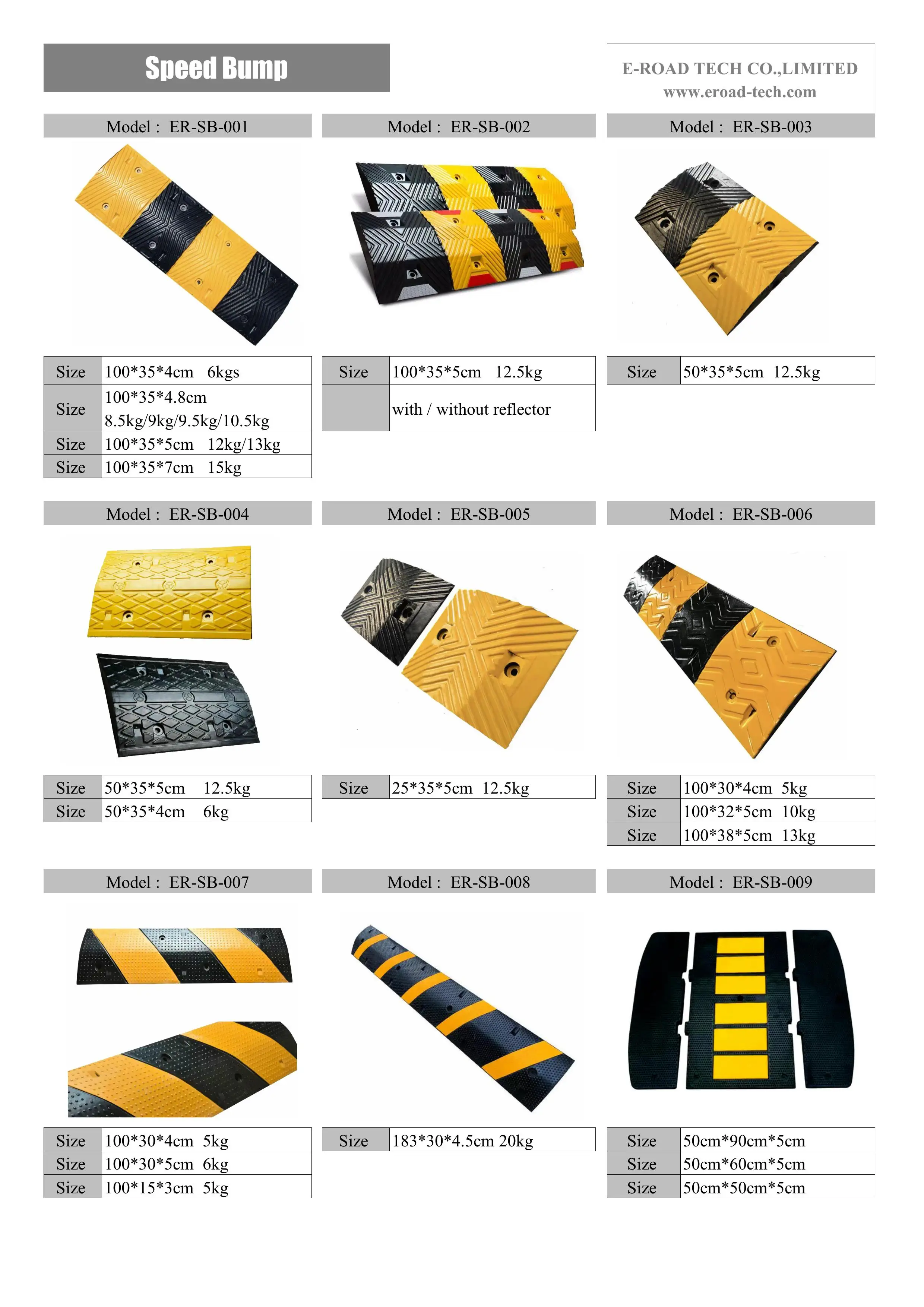 Road Hump Rubber Speed Bump - Buy Rubber Speed Bump,Road Bump,Rubber ...