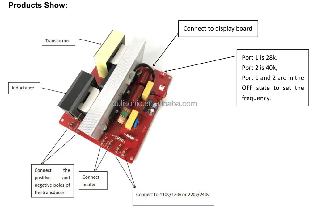 300W 28KHZ Digital OEM Ultrasonic Power Generator Circuit Board ...