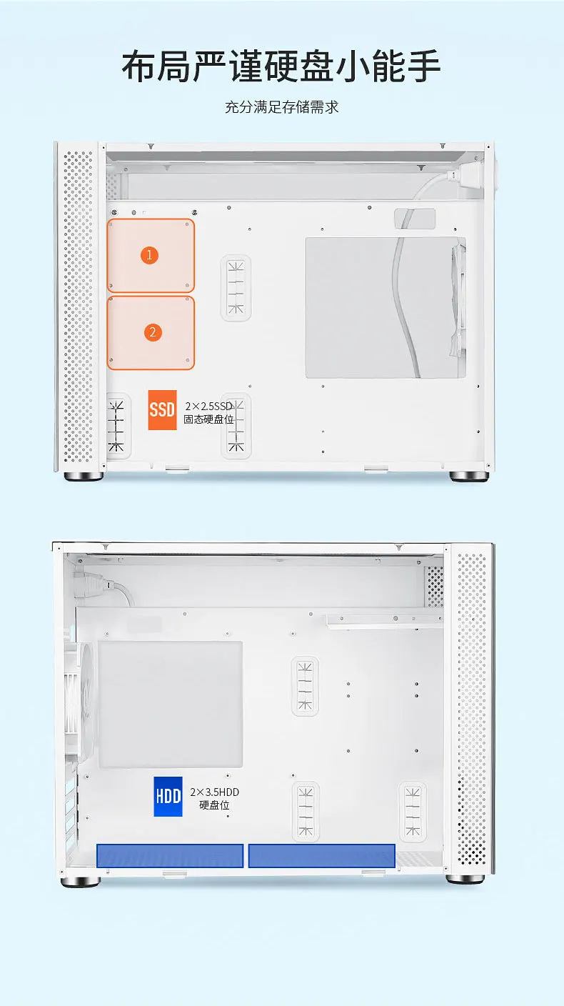 Aluminum Micro Atx Case Matx Desktop Chassis Gaming Pc Case With Diy ...