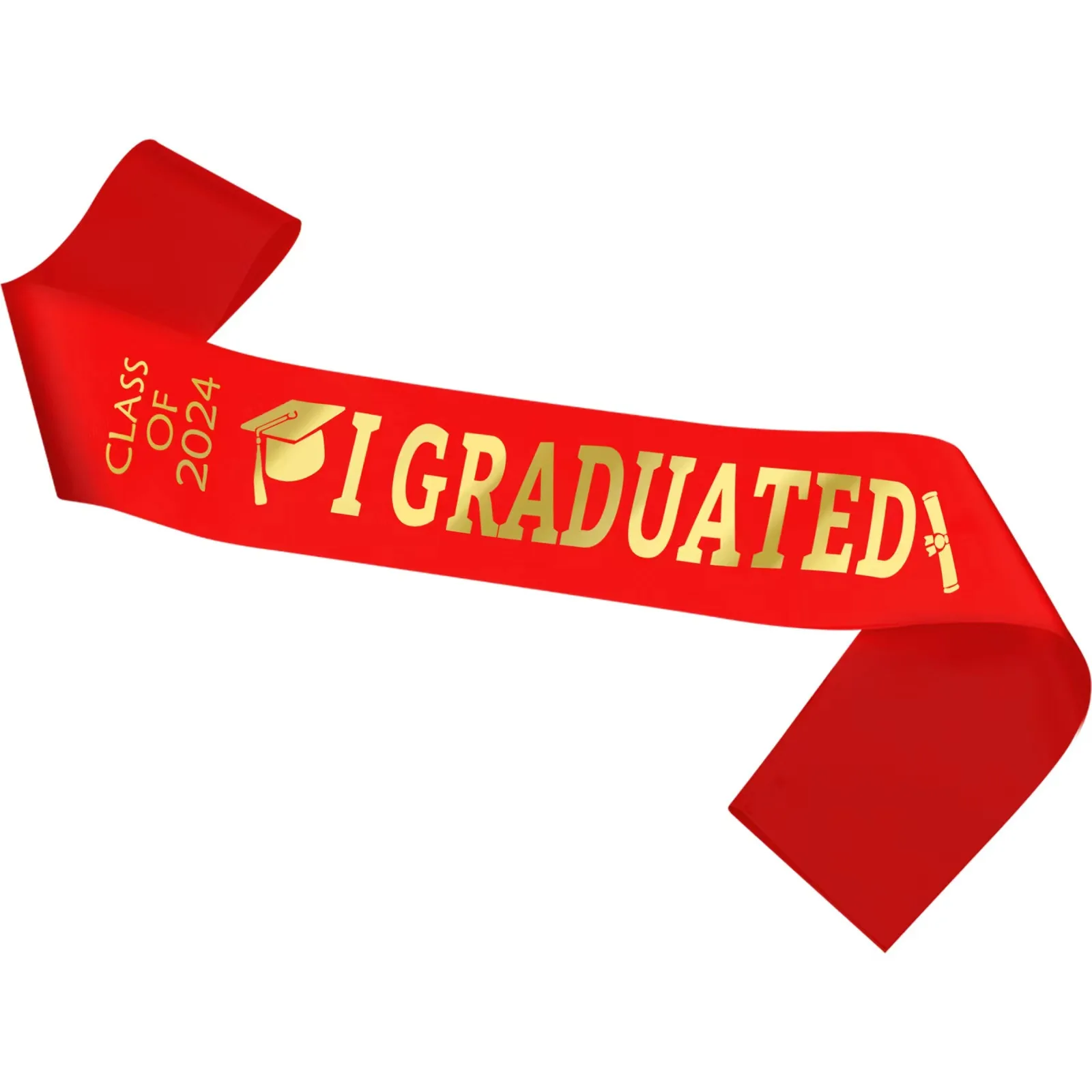 Graduation Sash Satin Sashes Letter Congratulation Class of 2024 I ...