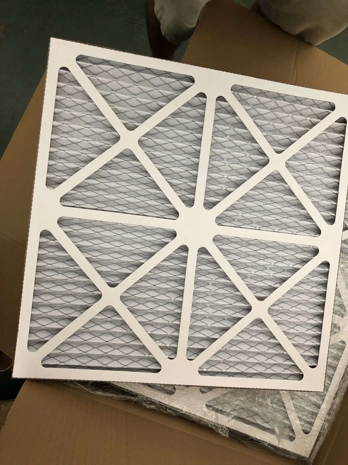 Pleated Cardboard Frame Air Conditioner Panel Filter - Buy Air ...