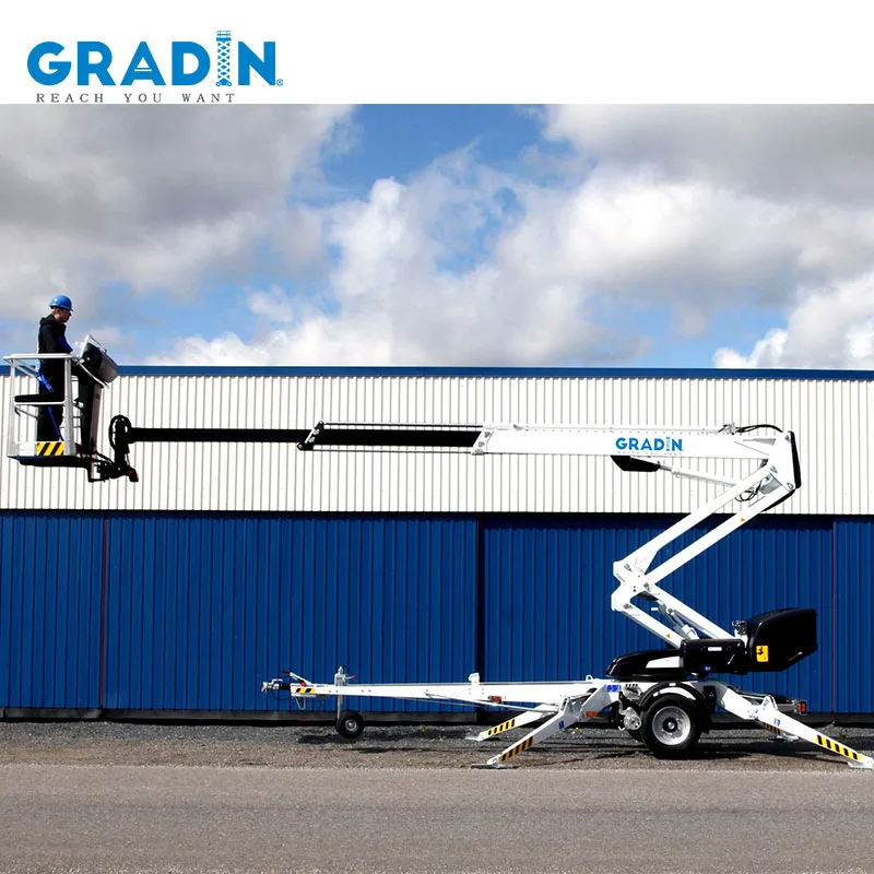 Traction Boom Elevator Hydraulic Towable Telescopic Boom Lift ...