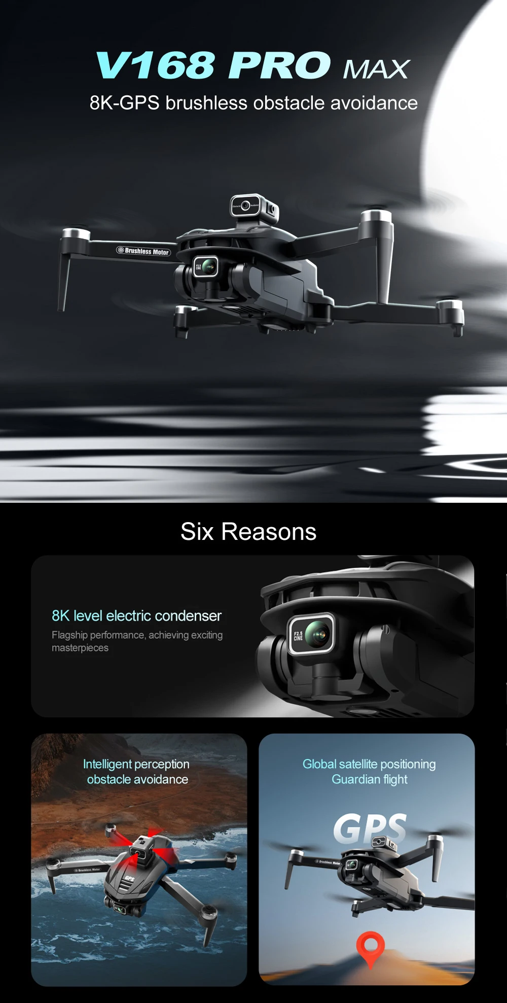 Drone 5g Gps 4k Dron With Hd Camera Fpv 22min Flight Time Brushless ...