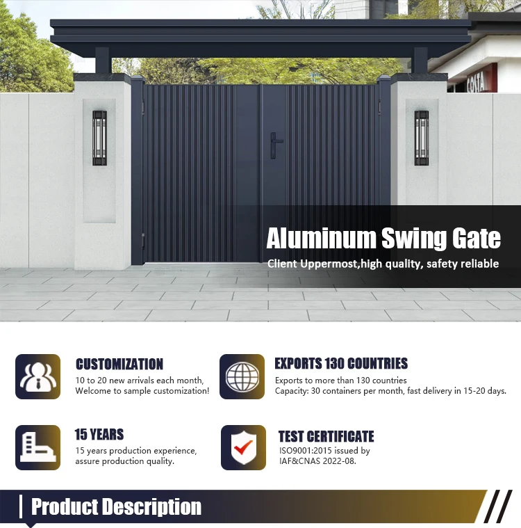 Smart Electric Outdoor Main Steel Gate Color Design for Garden Fencing ...