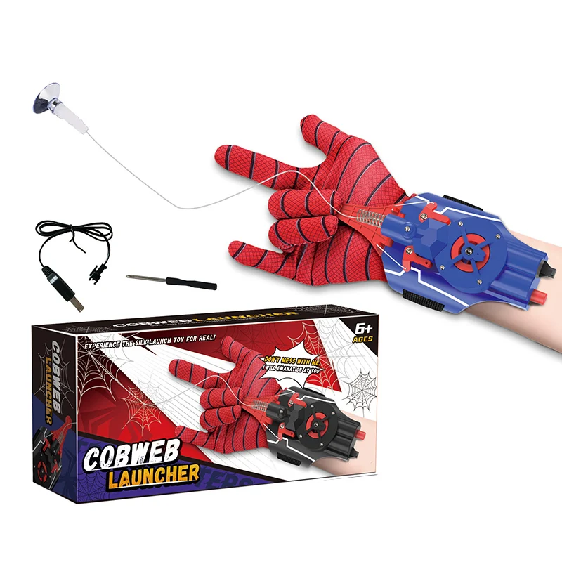 Superhero Role-Play Spiderman Ejector Launcher Wrist Toys With Gloves ...