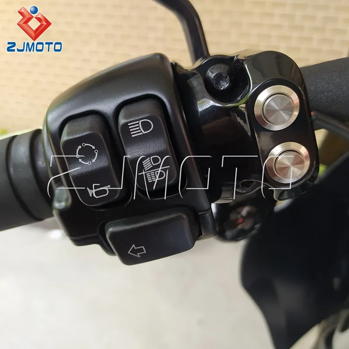 Motorcycle 1'' 25mm Air Ride Suspension Bar Button Handle Bar Mount ...