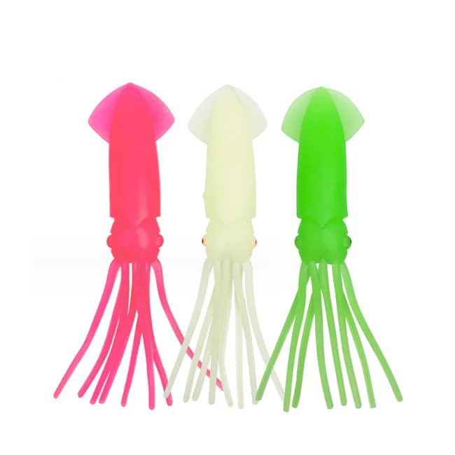 Rubber Squid Skirts Octopus Soft Fishing Lures Luminous Lure Skirts Umbrella Tuna Fishing ...