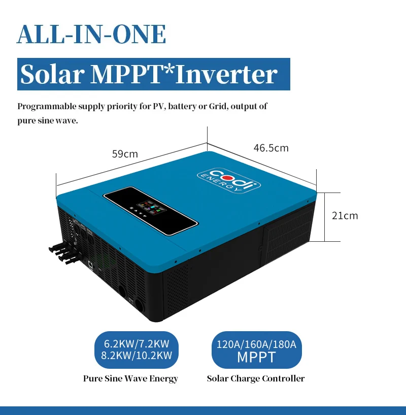 Inverter Powmr On/off-grid Solar Energy System Hybrid Inverter 6200w ...
