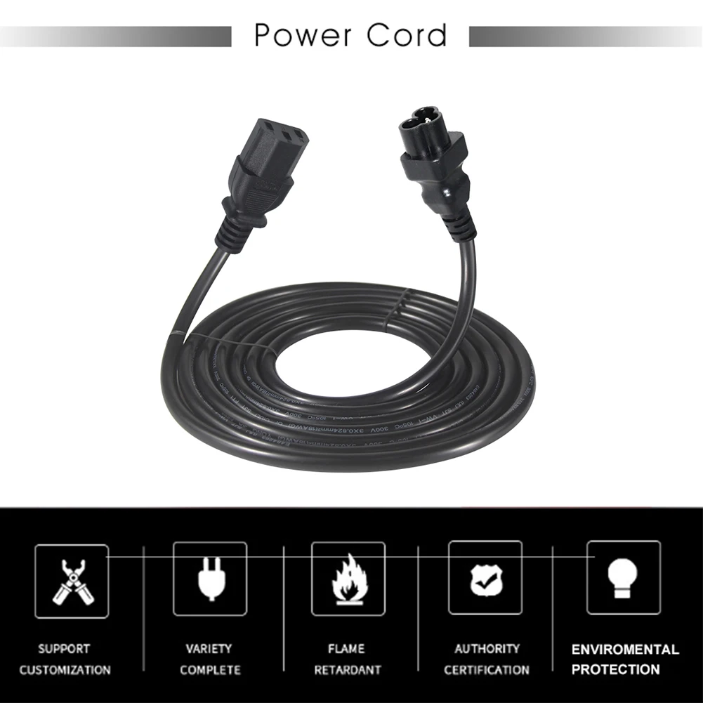 C13 Male Conversion Cable with C6 Female IEC Plug Power Cord for C6 ...