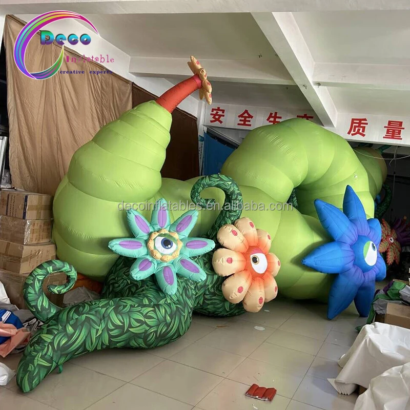 Stage Decoration Green Inflatable Bug With Plant - Buy Inflatable Bug ...