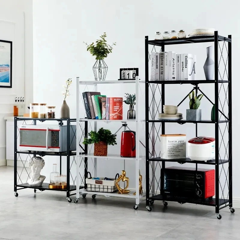 Modern Foldable Metal Storage Shelves & Units / Metal Kitchen Shelves 5 ...