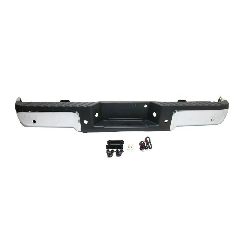New Chrome - Complete Rear Steel Bumper Assembly For Ford F150 With ...