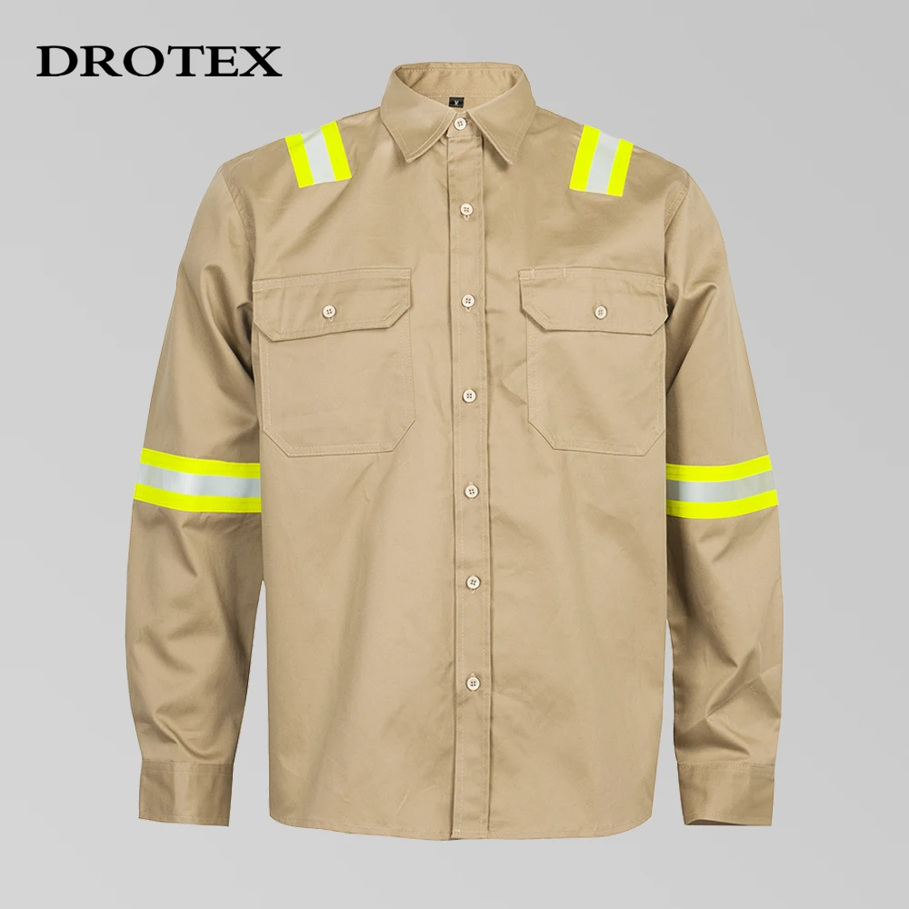 FR Shirt for Men Cat-2 Fire Resistant Shirt with High Visibility ...