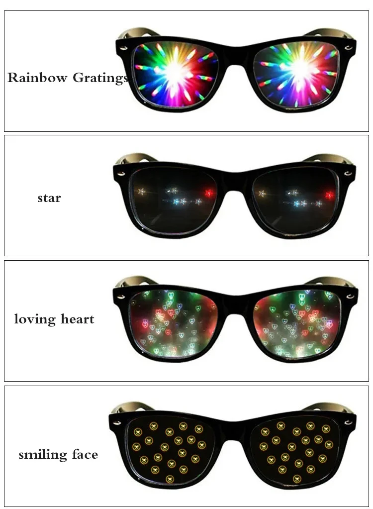 Wholesale Premium Funny Party Eyewear - 3D Prism Glasses