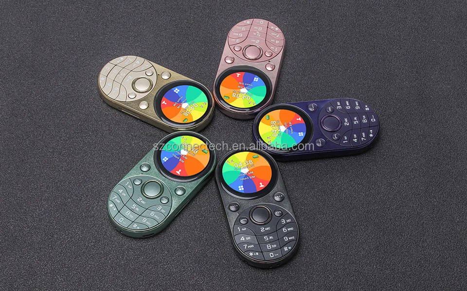 UNIWA 1.39inch Round GSM Dual SIM Unique Design Keypad Pocket Mobile ...