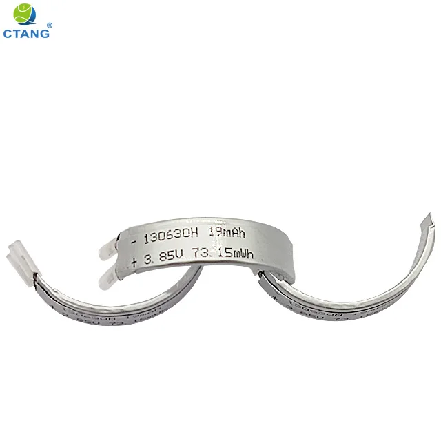 CT130630H Ring Battery - 19mah, 3.85V Flexible Lipo Cell