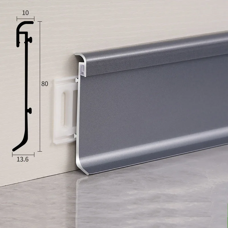 Hidden Lighting Concealed Led bar Aluminium Skirting Board Metal Base ...
