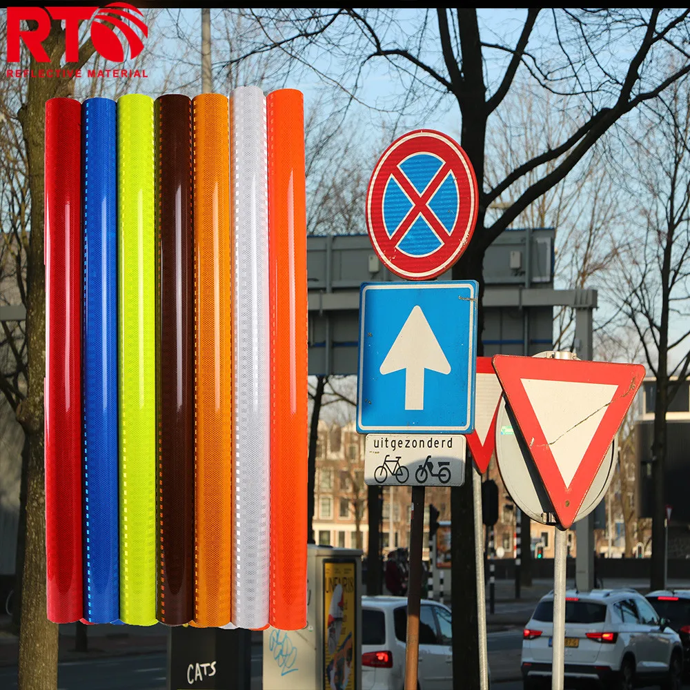 Hip Micro Prismatic Reflective Sheeting Super Self Adhesive High ...