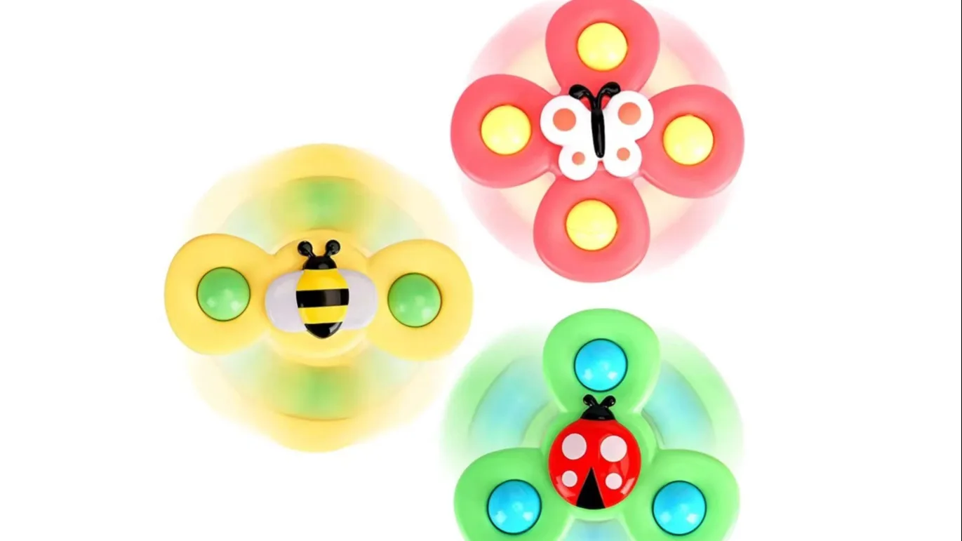 Cpc Hot Selling Sensory Baby Window Spinning Toys Suction Base Rotating ...