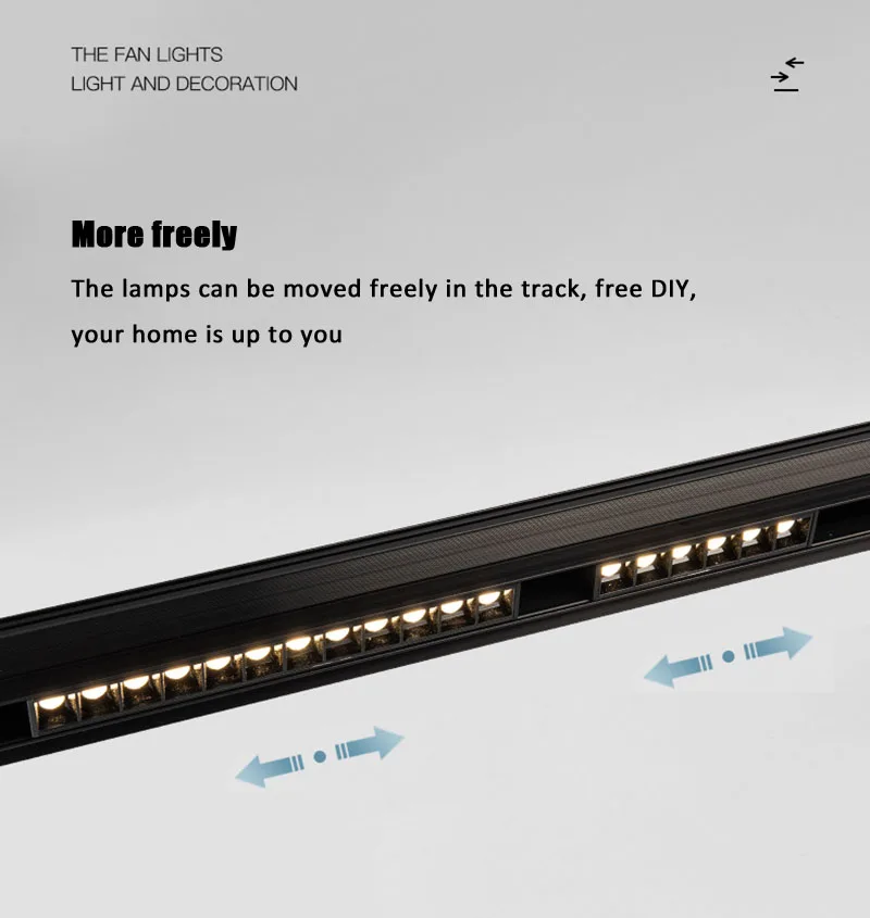 Modern Recessed Magnetic Track Lights - LED Efficiency