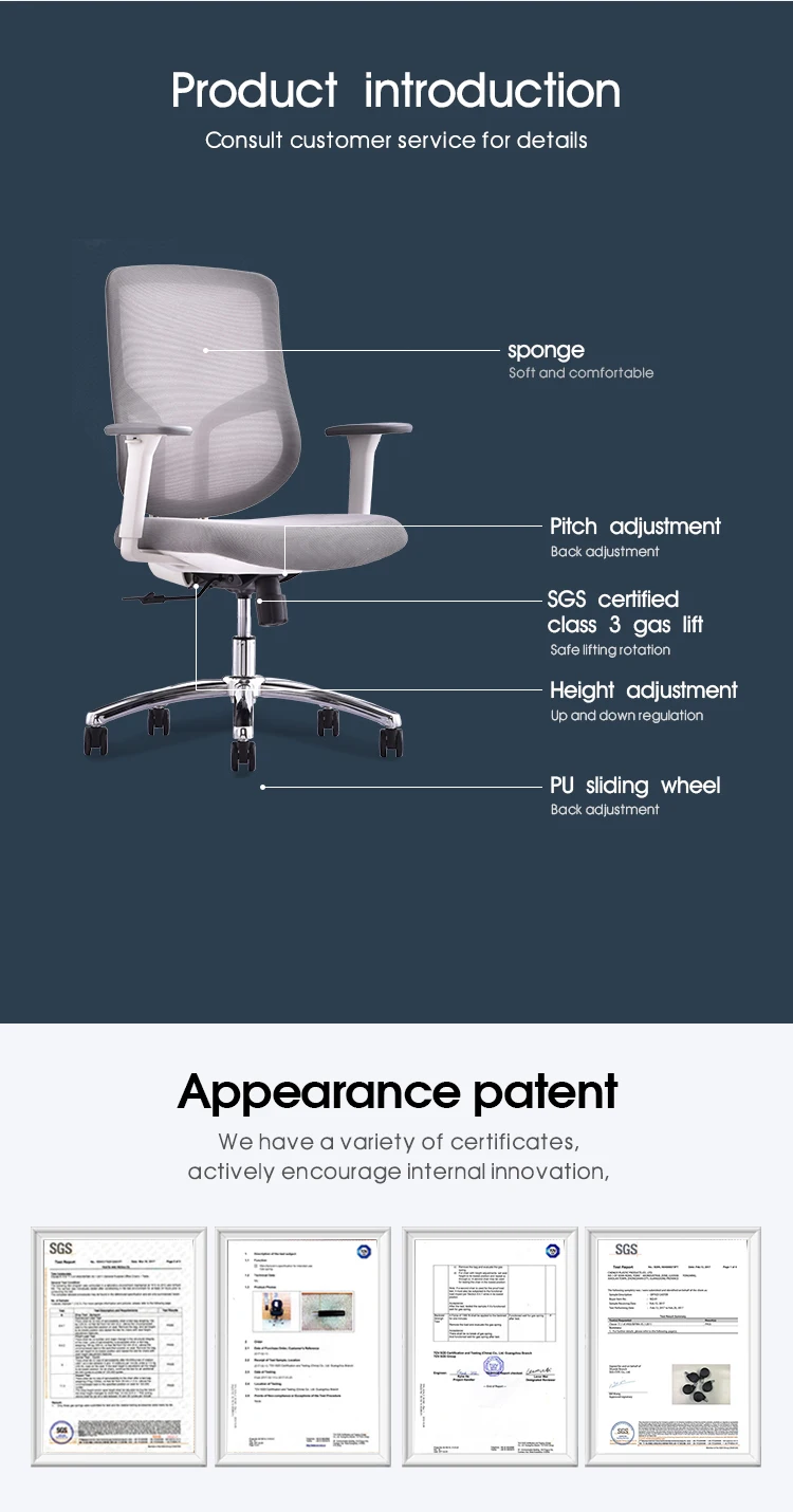 Economic Modern Luxury Comfortable Fabric Executive Swivel Visitor ...