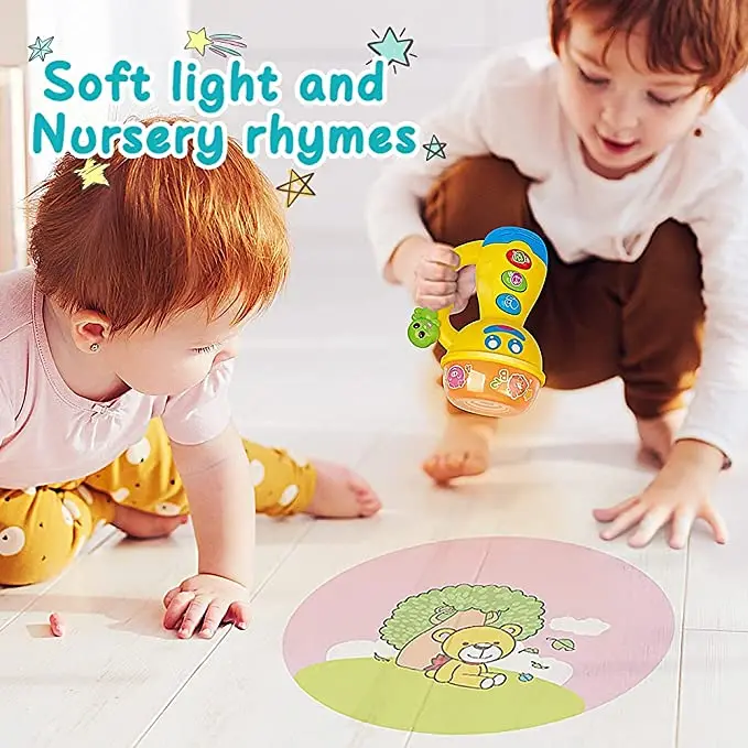 Kids Flashlights Toys For Boys & Girls,Baby Projector Toys With Music ...