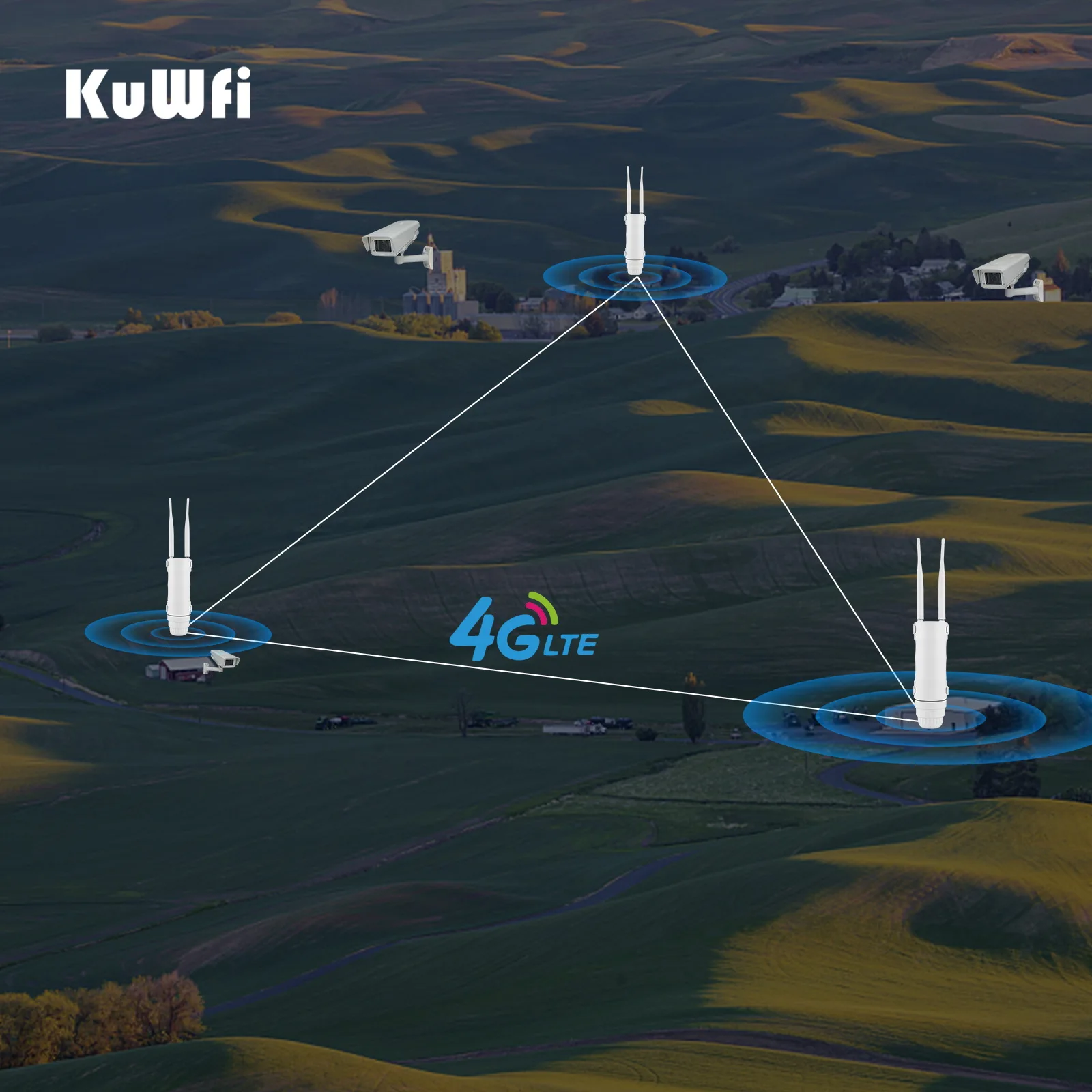 Personalize Kuwfi 4G Router 300mbps CPE Outdoor Modem