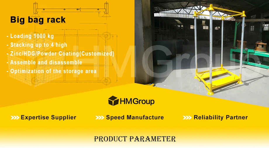 Warehouse Heavy Duty Storage Steel Metal 4 Posts Modular Stacking Big ...