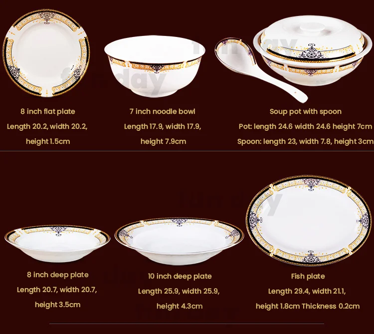 Luxury Kitchen Dinnerware Square Rotundity Catering Plate Ceramic Dish ...