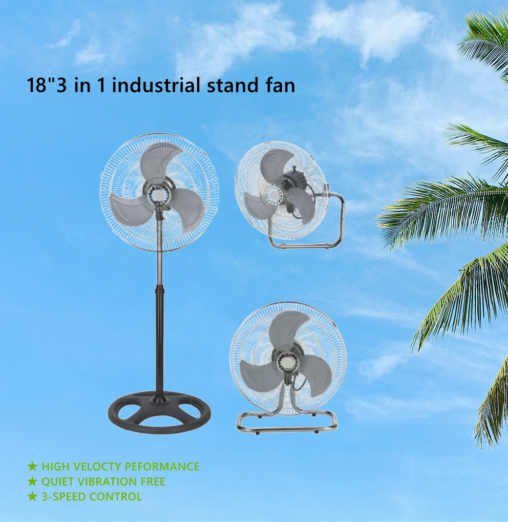 OEM Customization Metal Blade Standing Fan 3 in 1