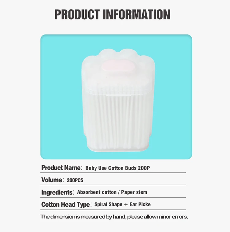 Custom Label Good Quality Q-tips Cotton Swabs For Eyeliner Cotton Bud ...