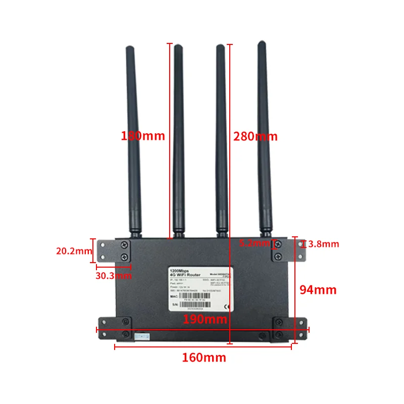 4g Industrial Router Wifi Router With Sim Card Slot 4g Lte Router - Buy ...