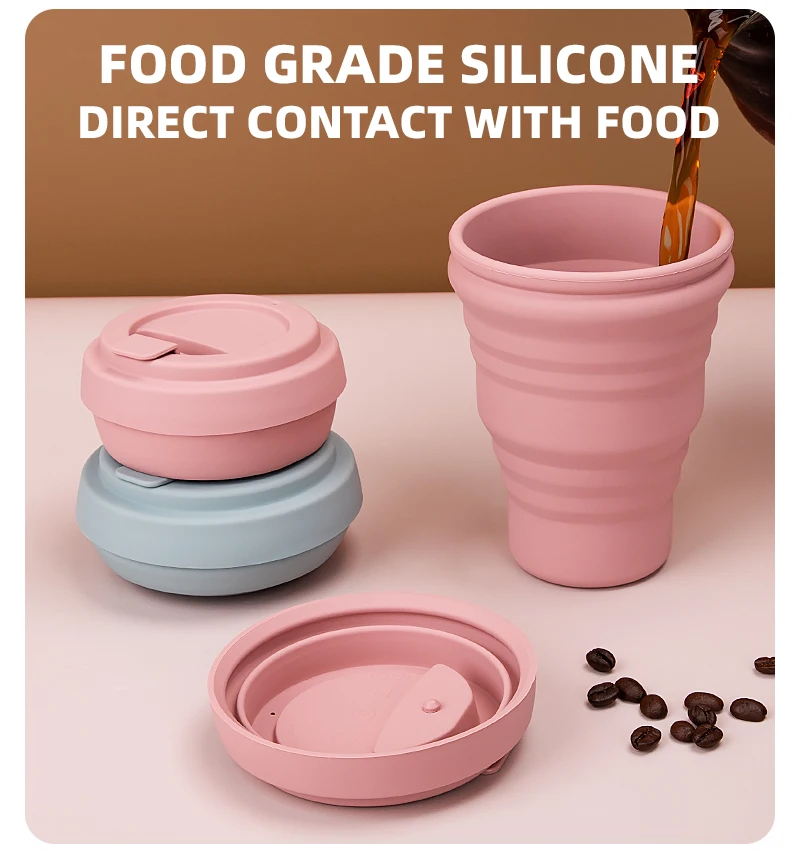 Reusable Silicone Folding Cups - Eco Friendly & Customizable