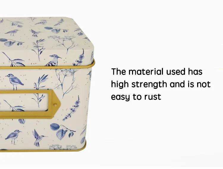 Oem Custom Printed Rectangular Large Tin Box Recipe Card Metal ...