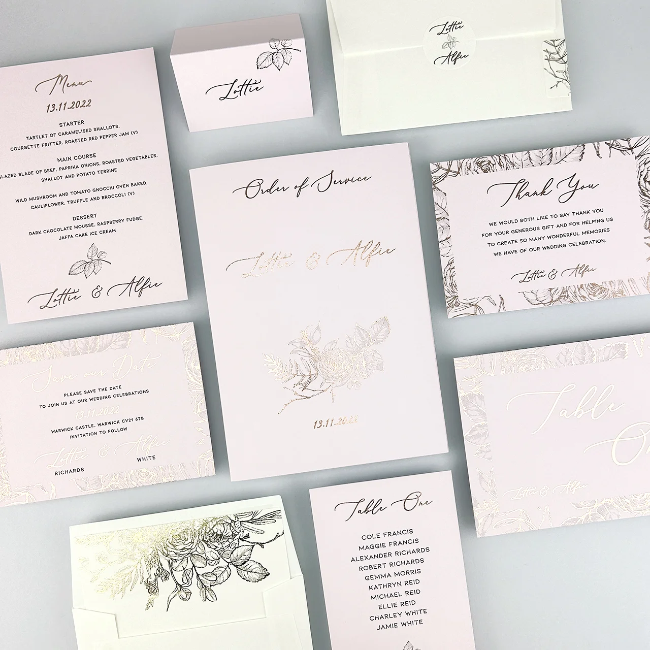 Paper Wedding Invitation Card,Customized Royal Champagne Rose Gold ...