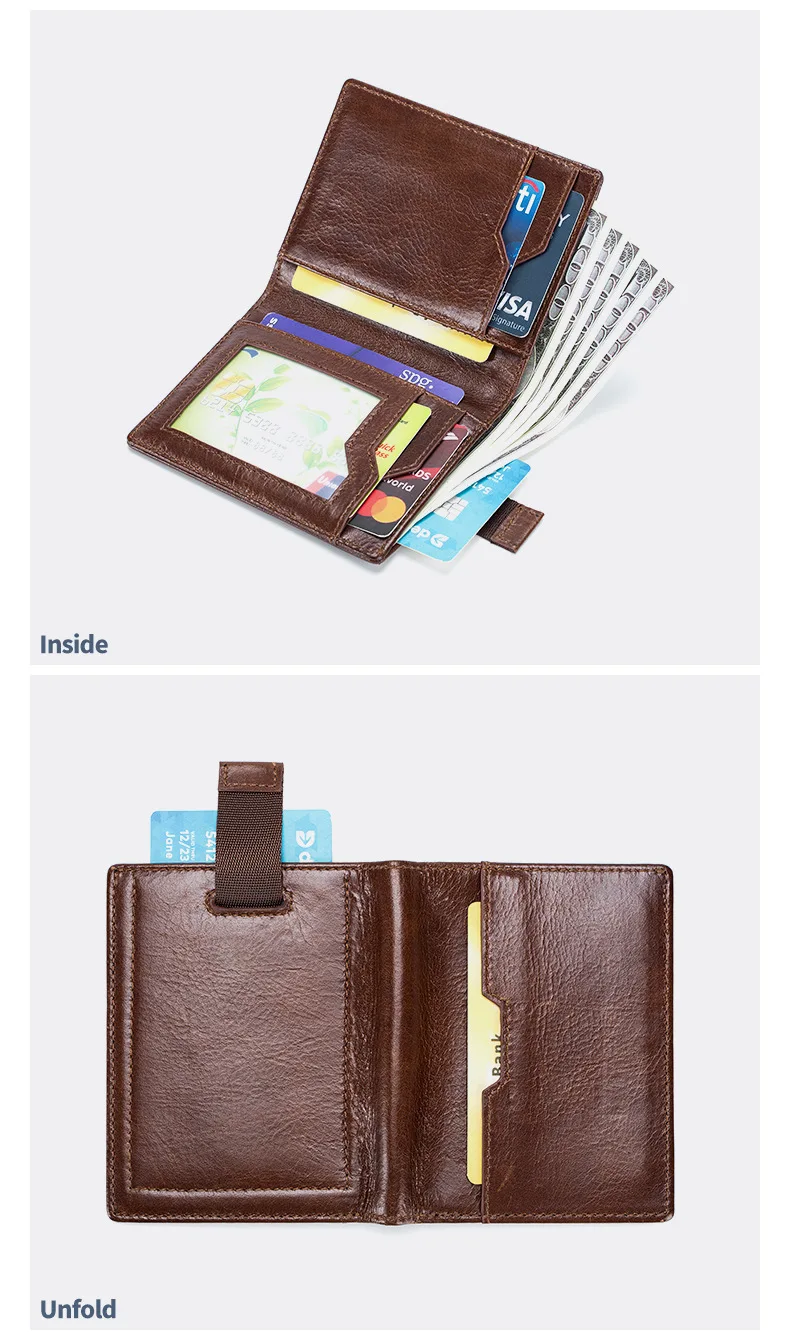 Slim Short Multiple Card Holder Rfid New Genuine Coin Purse Soft ...