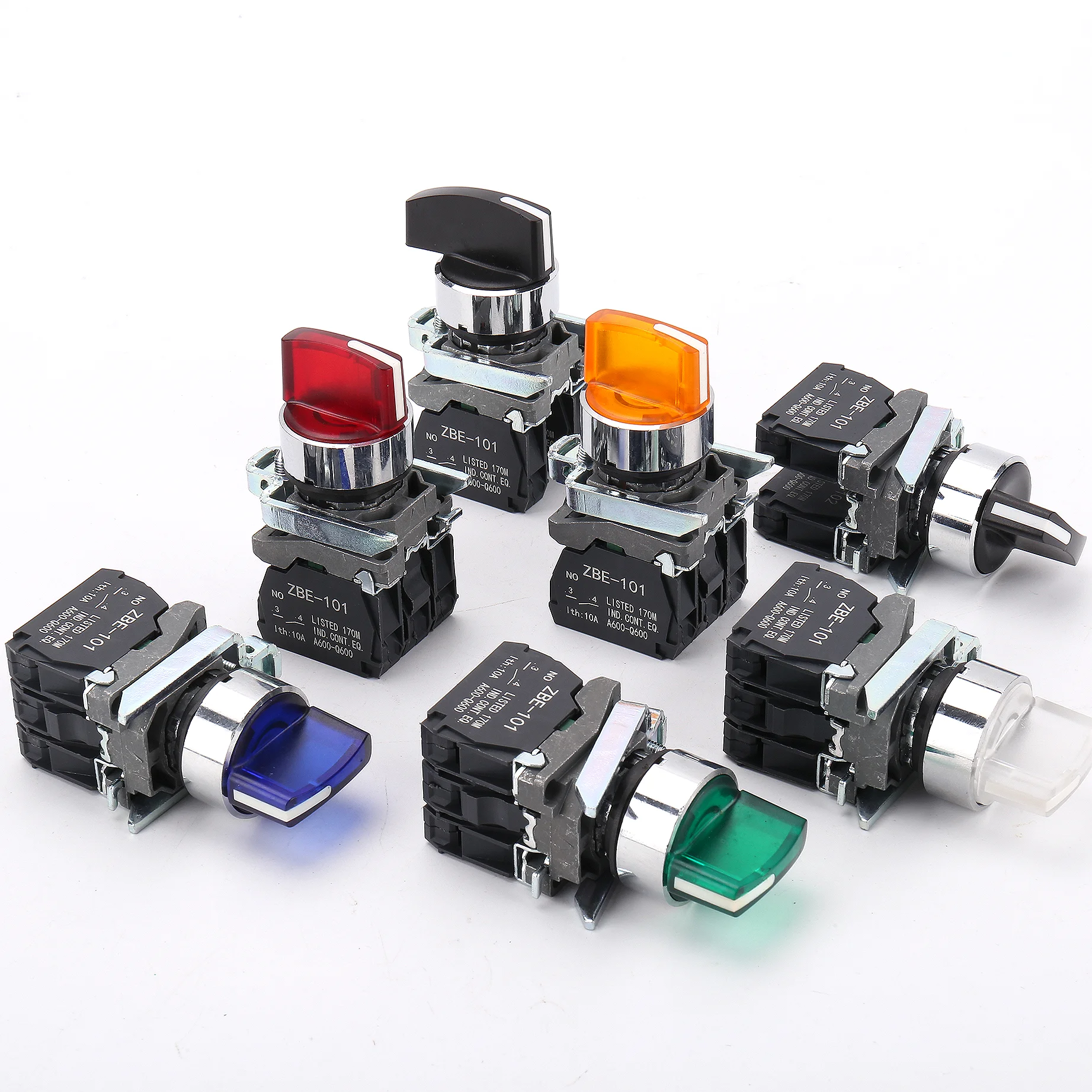 XB4 LED selector rotary push button switch 2 3 position 1NO 1NC 22mm ...