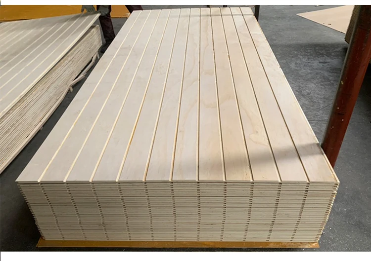 E0 Glue V Grooved Pine Plywood for Wall Paneling - ODM Available