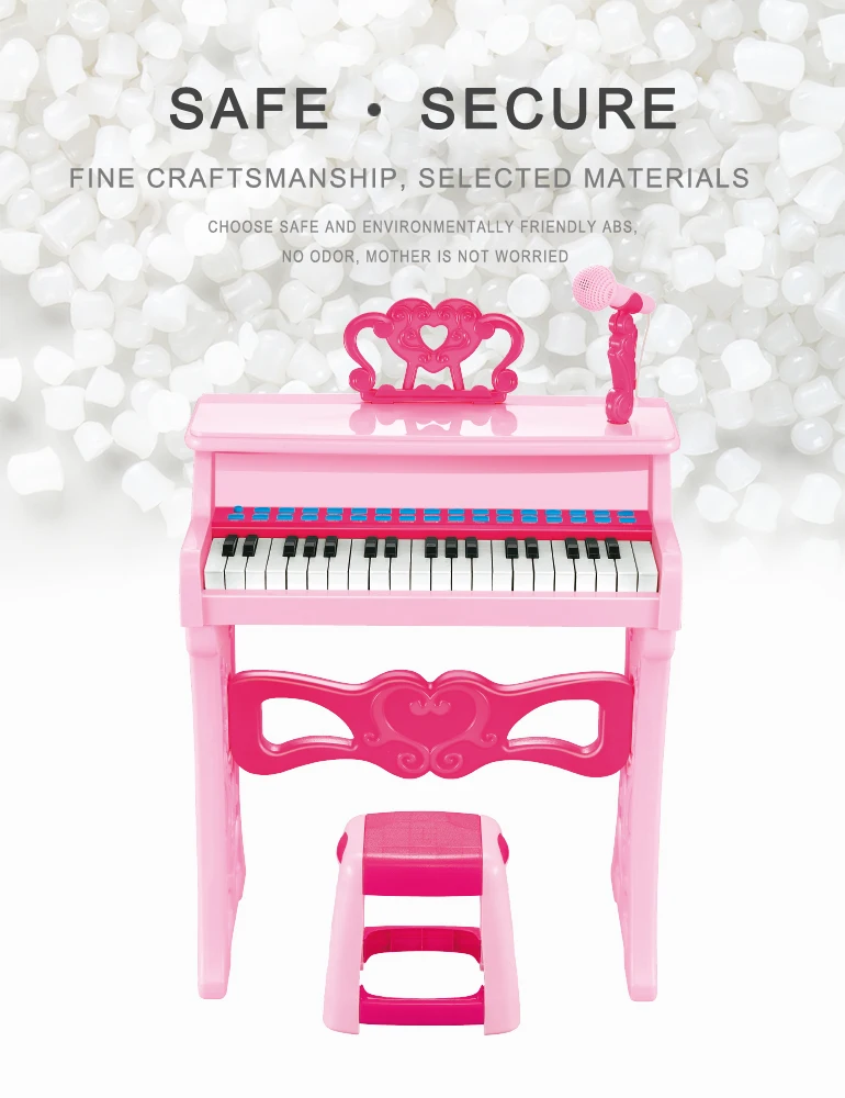 Kids Educational Plastic Musical Instrument Piano 37 Key Toys with ...